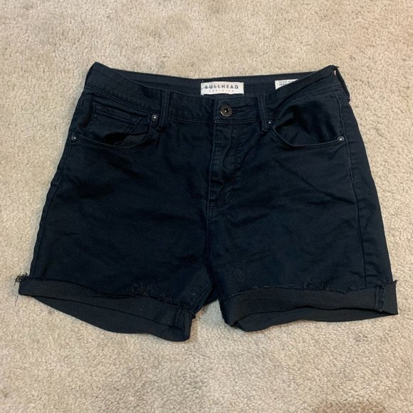 Bullhead | Shorts | Black Bullhead High Rise Cut Off Shorts | Poshmark